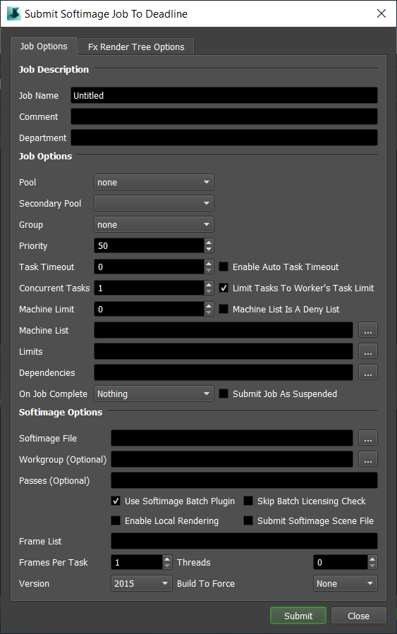 Softimage — Deadline 10.4.2.2 documentation